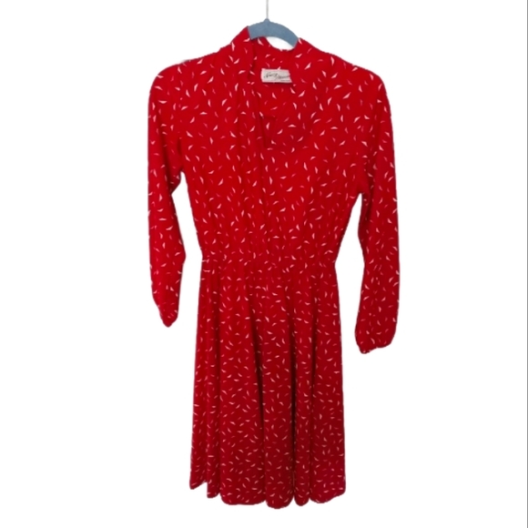 Nancy Stevens | Dresses | 32 Vintage 70s Red Midi Dress Nancy Stevens ...